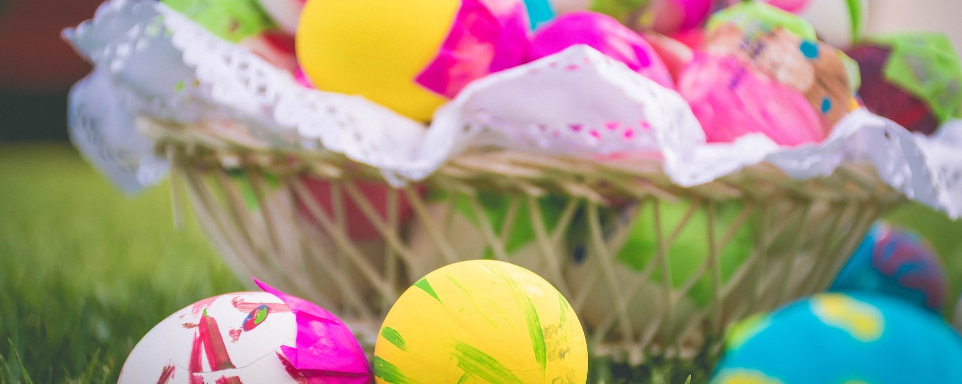 Easter Eggs And Baskets Basket With Foiled Chocolate Eggs And Pop